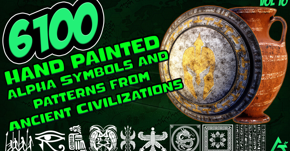 ArtStation - 6100 Hand Painted Alpha Symbols and Patterns from Ancient ...