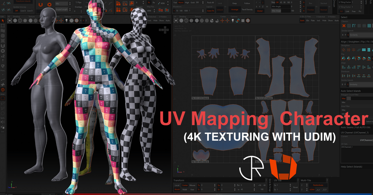 Javad Rajabzade - UV mapping character 4k (UDIM)
