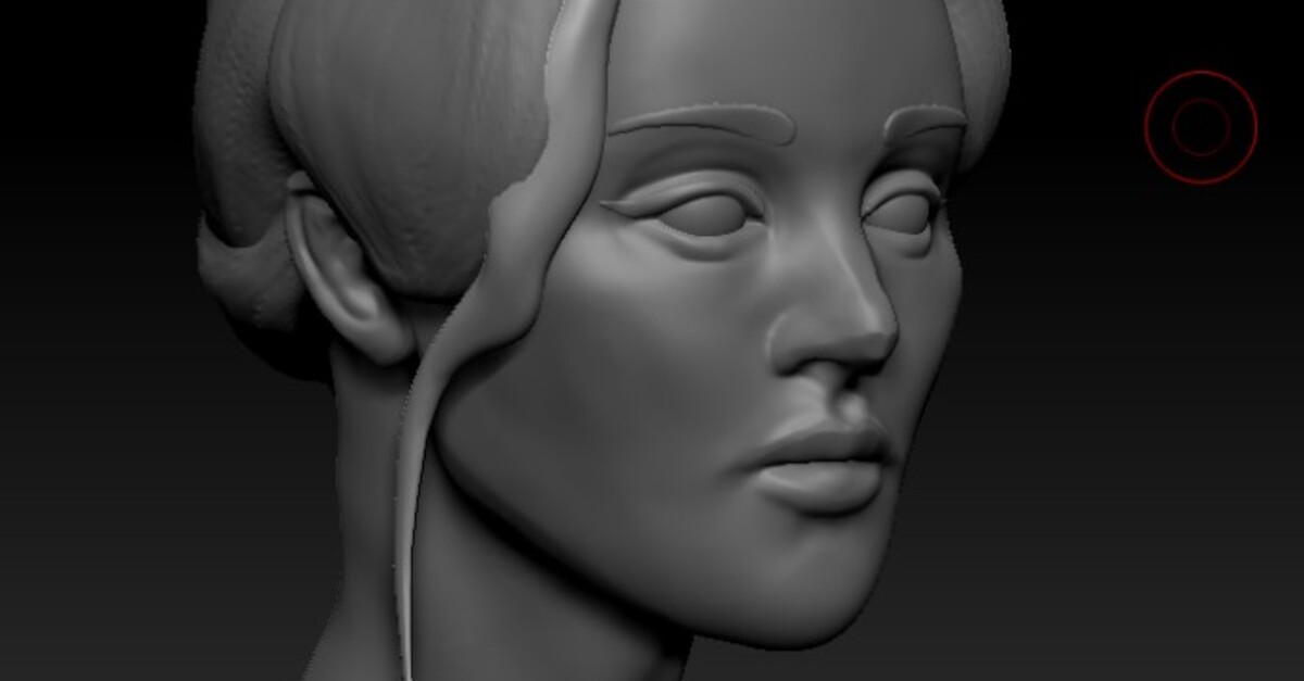 ArtStation - Week 7, Hair/head, bend curve tool