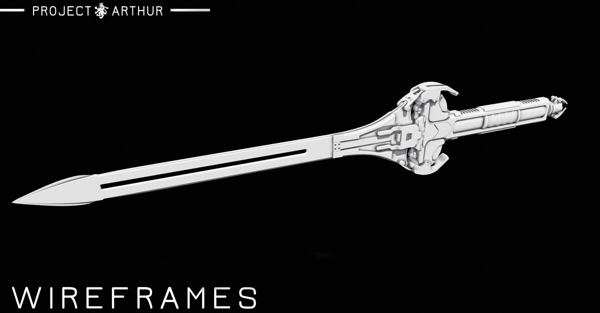 ArtStation - Project Arthur / Scifi Excalibur Wireframes