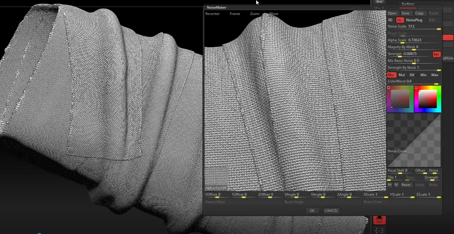 zbrush import material