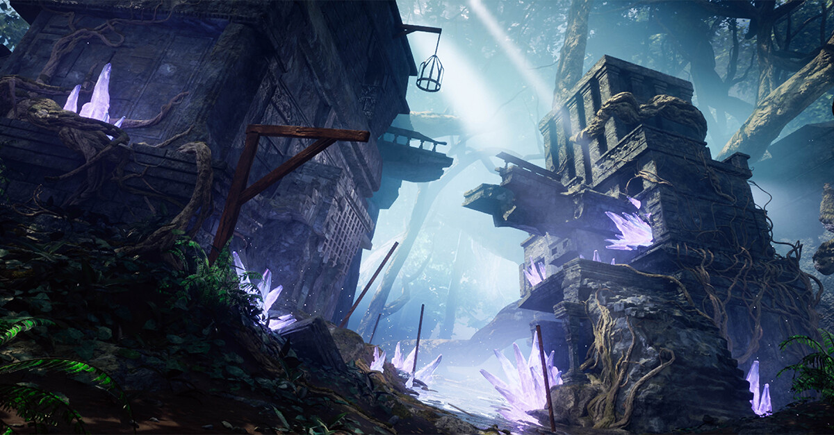 ArtStation - Crystal Forest Environment WIP Update