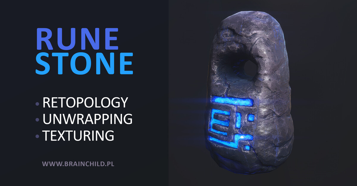 ArtStation - BLENDER 3.0 - Rune Stone (Part 2) Creating 3D Model | 3D ...