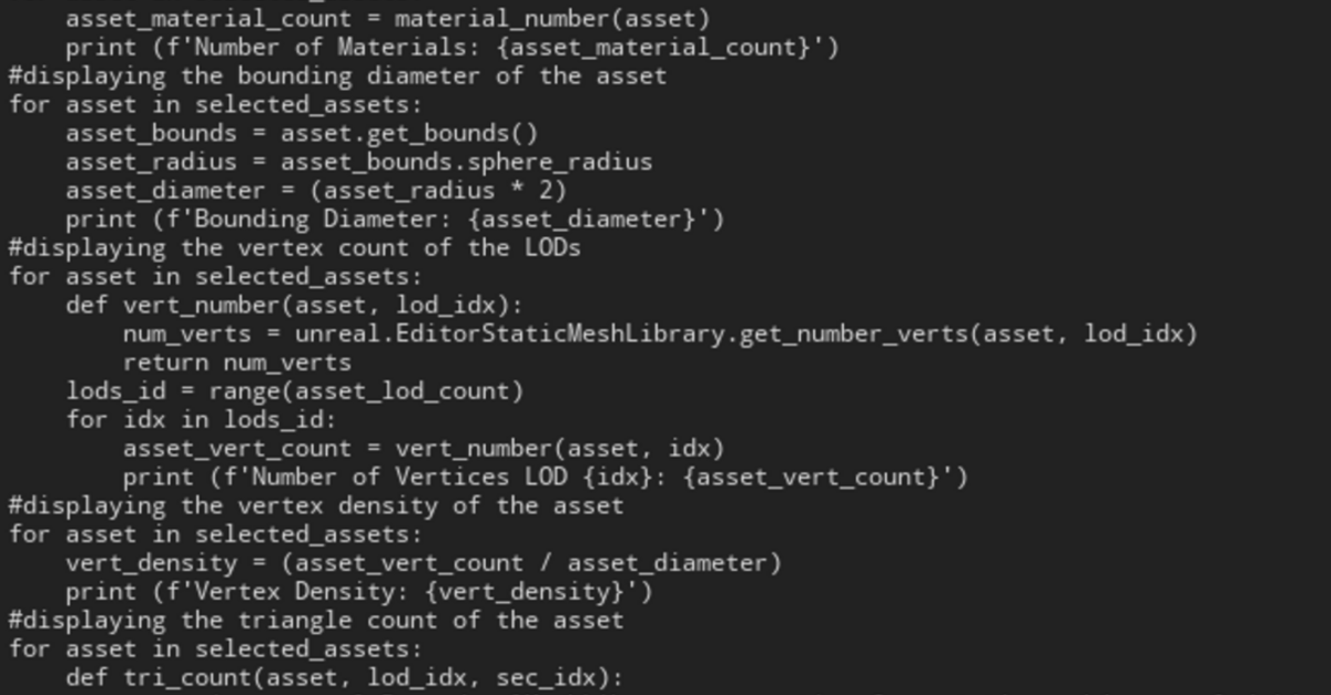 ArtStation - LOD Analysis Tool- Code Part Two