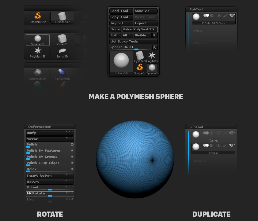 Art of JHill - Make an Eye with Zbrush + Free Model