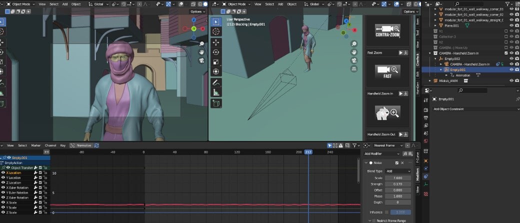 GarageFarm.NET Render Farm - How to move cameras in Blender like a cinematographer using Cinepack
