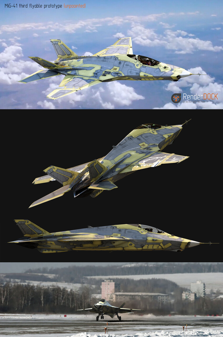 RenderDock - MiG-41 second prototype in sky!