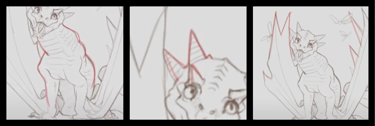 how to draw a furry dragon head