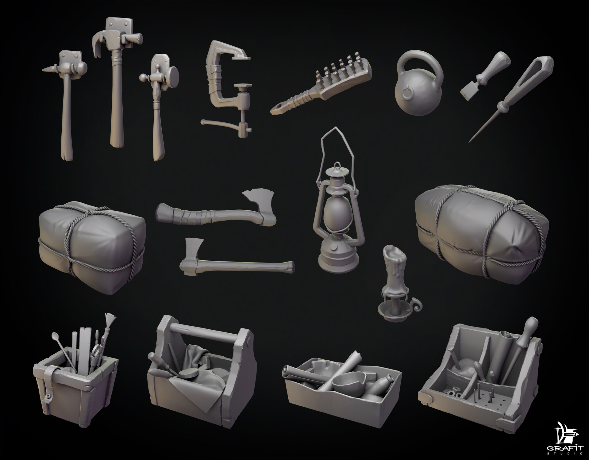 Grafit Studio - Creating 3D Handpainted Scene - Creator's Notes