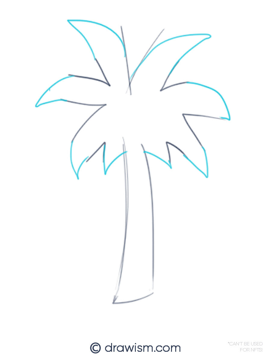 how to draw simple leaves on a tree