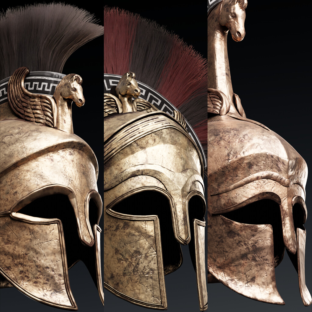 Ancient Greek Warriors Helmet ArtStation Ancient Greek Helmet