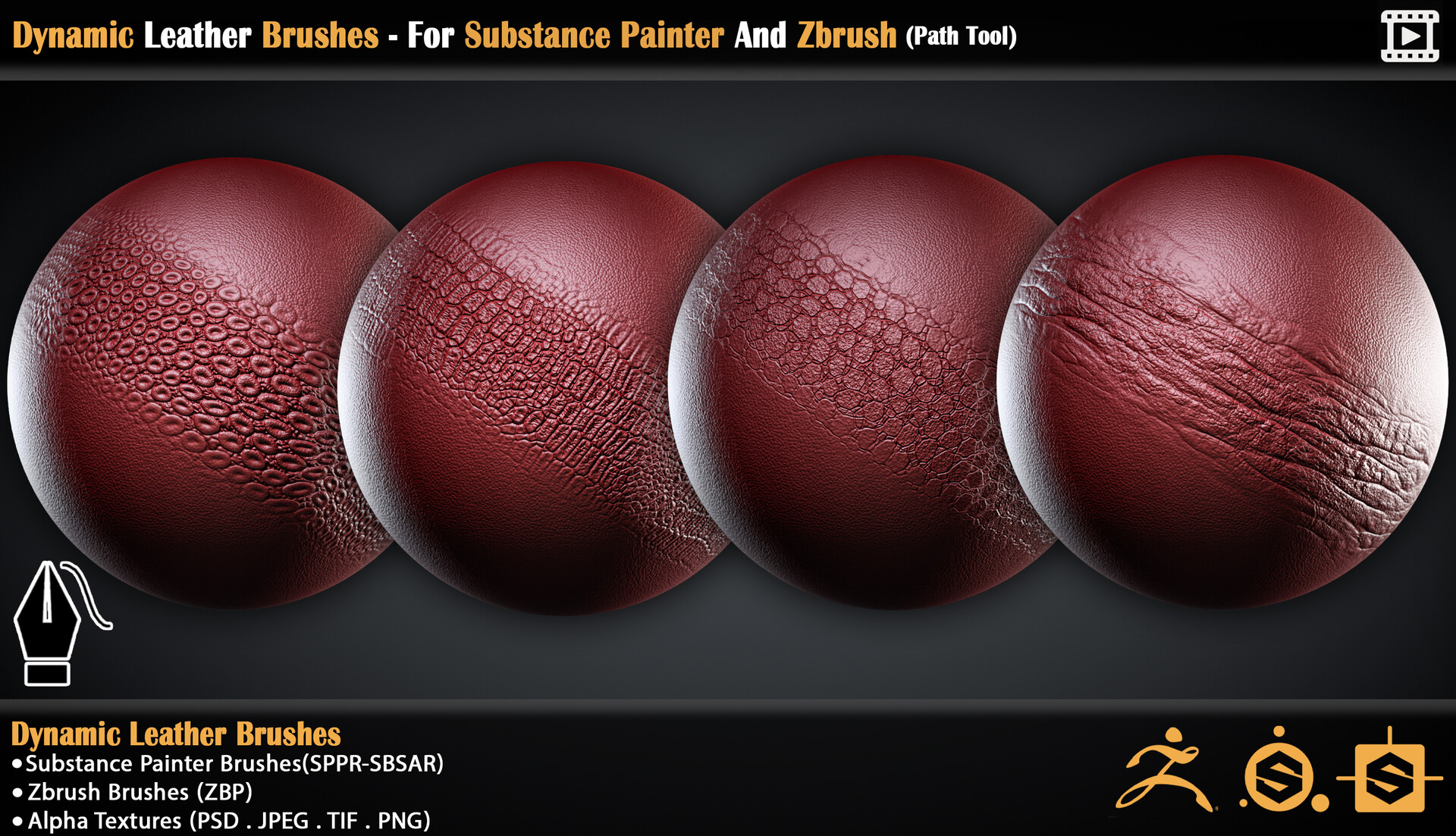 mohamad shalibaik - Dynamic Leather Brushes - For Substance Painter And ...