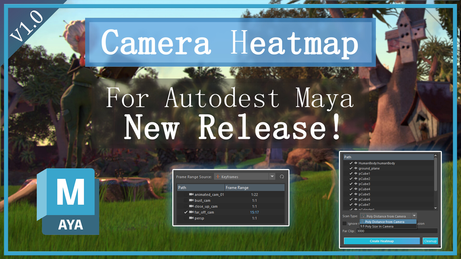 CG Tools Store - Travis Harvey - Camera Heatmap v1.0 for Maya - Tutorial