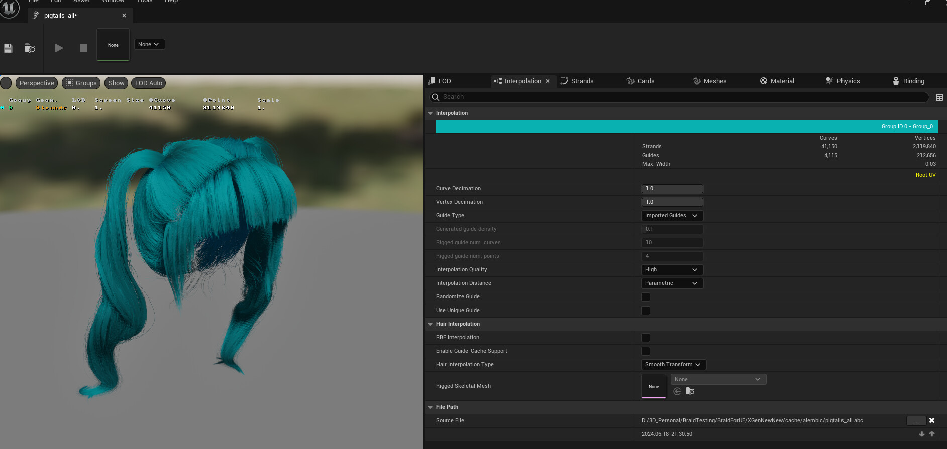 Leah McEwen - XGen to Unreal Engine 5 Breakdown + Simulation Setup