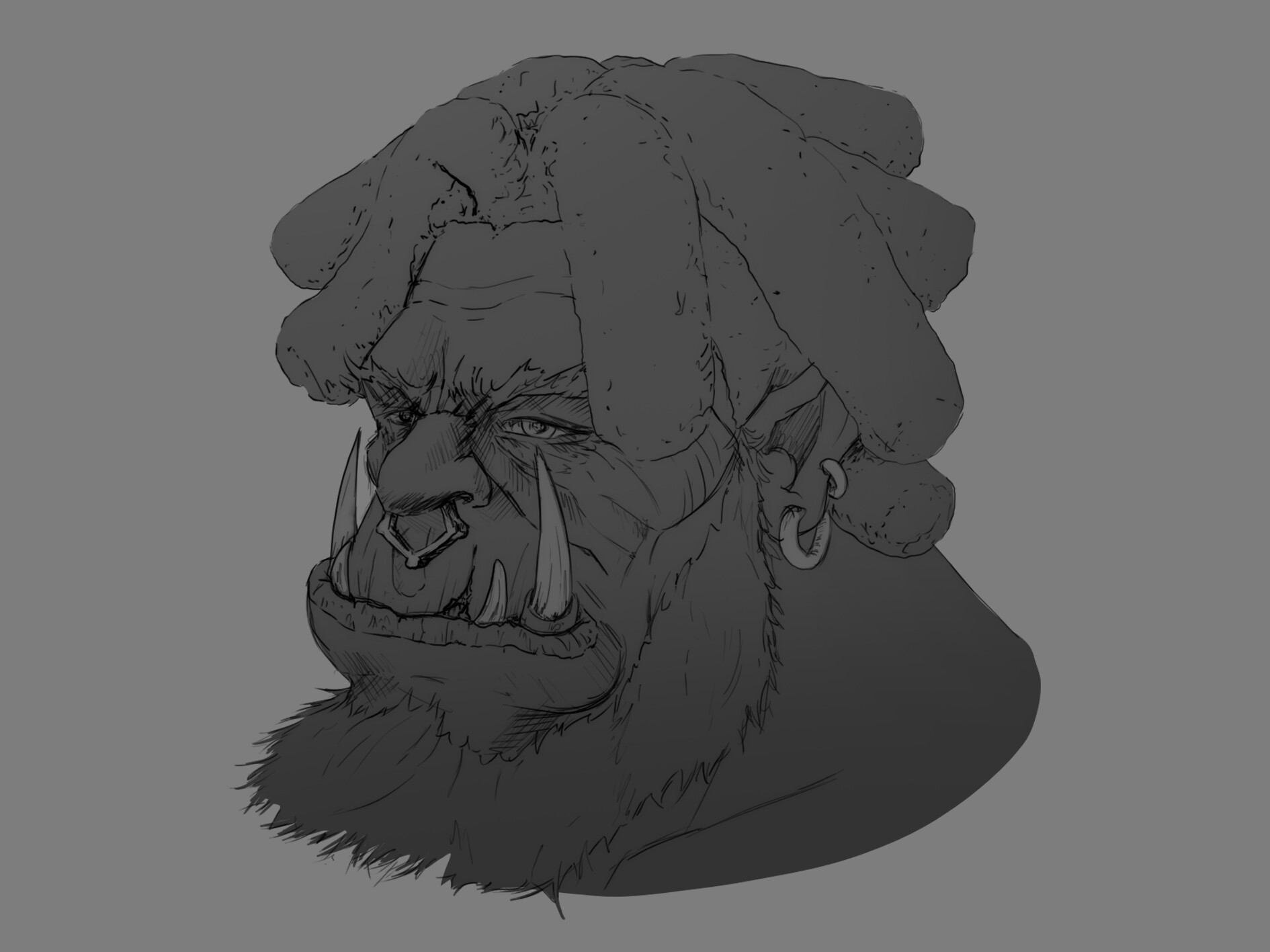 how to draw simple orc