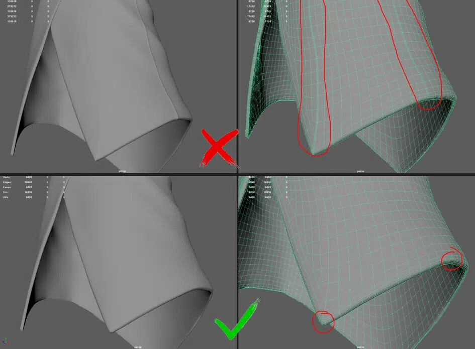 Thunder Cloud Studio - Topology for Low Poly Game Characters ...