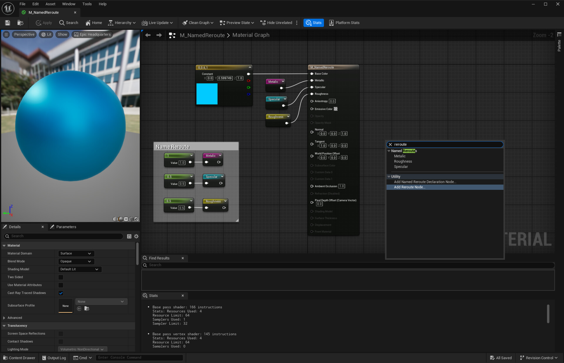 Andrew Dowell - Unreal Engine - Reroute Node