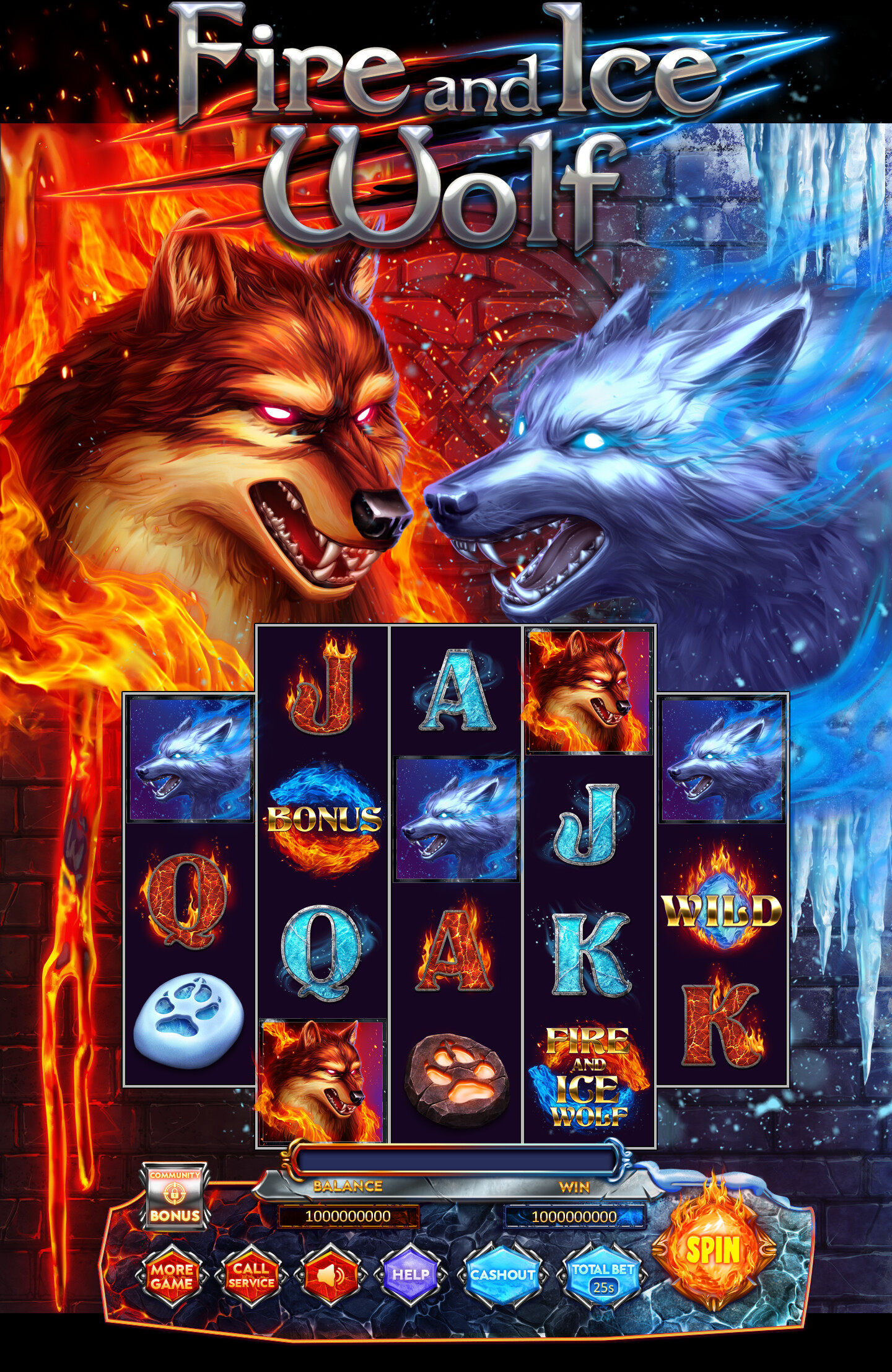 fire and ice wolf