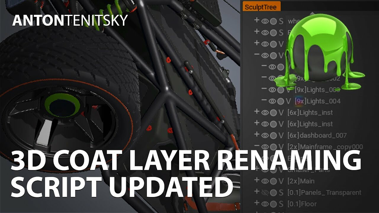 Artstation 3d Coat Layer Renaming Script Updated Material Suffix Added