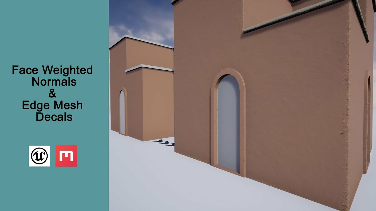 UE5 Environment Art - Face weighted normals & edge mesh decals