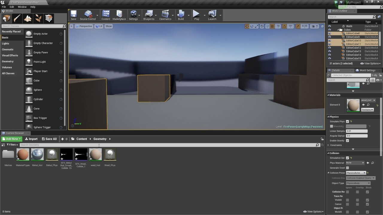 ArtStation - Detect physical materials with projectiles in Unreal Engine 4