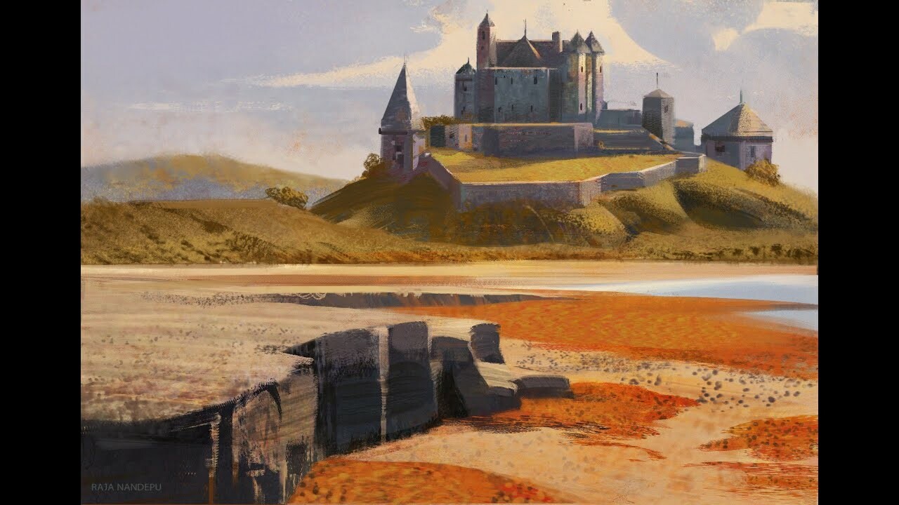 ArtStation - castle sketch process