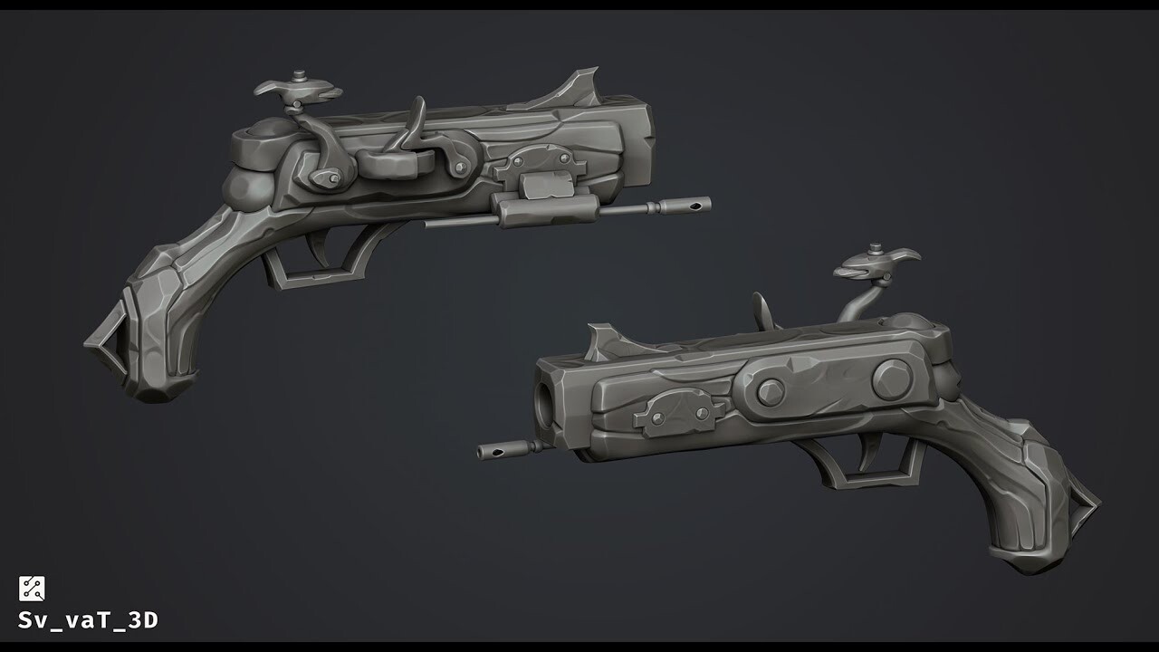 ArtStation - Weapon retop-UV Part_1