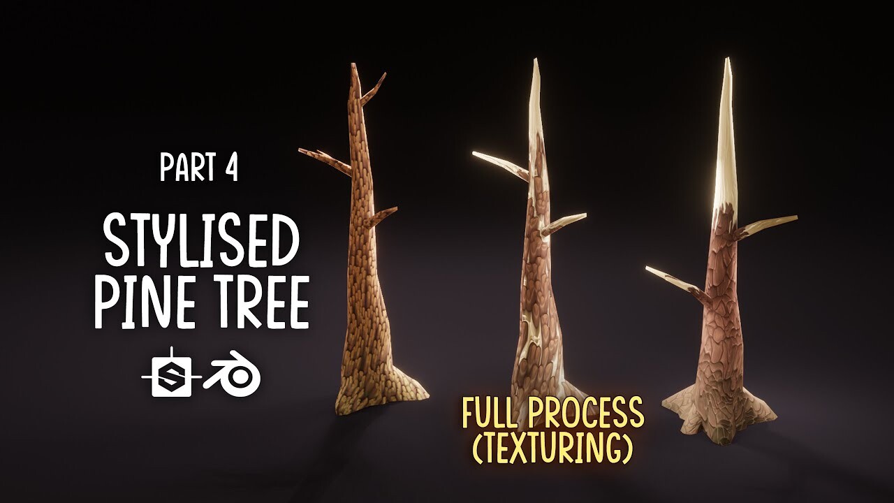ArtStation - (Part 4) Stylised Tree Bark Texture Blender & Substance ...