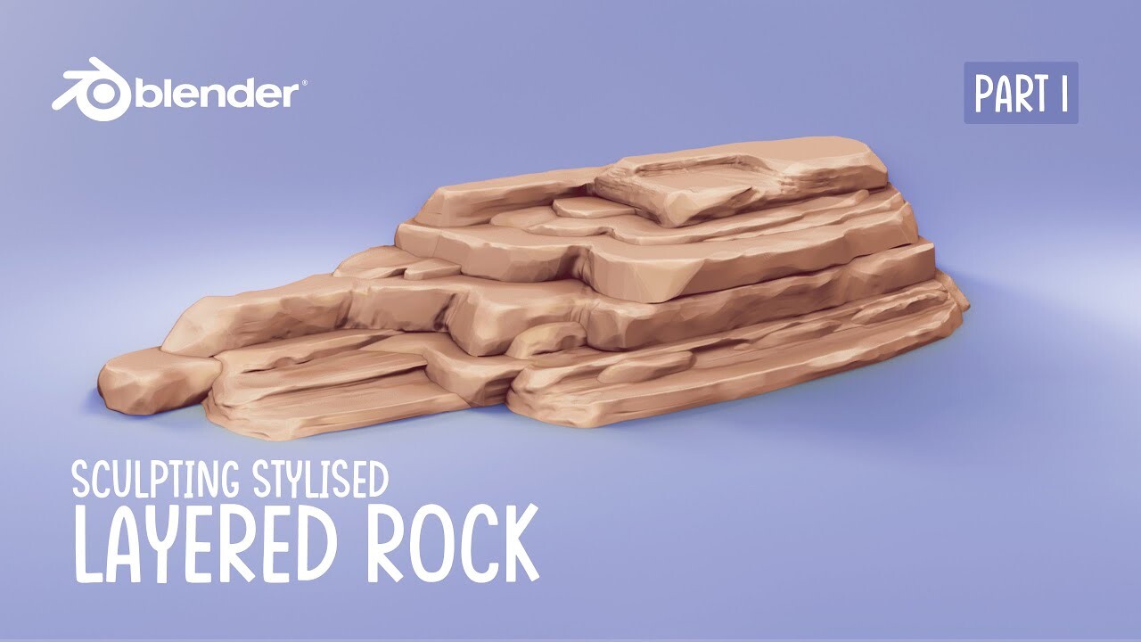 ArtStation - (Speed Sculpting) Blender 3d Stylised LAYERED ROCK ...