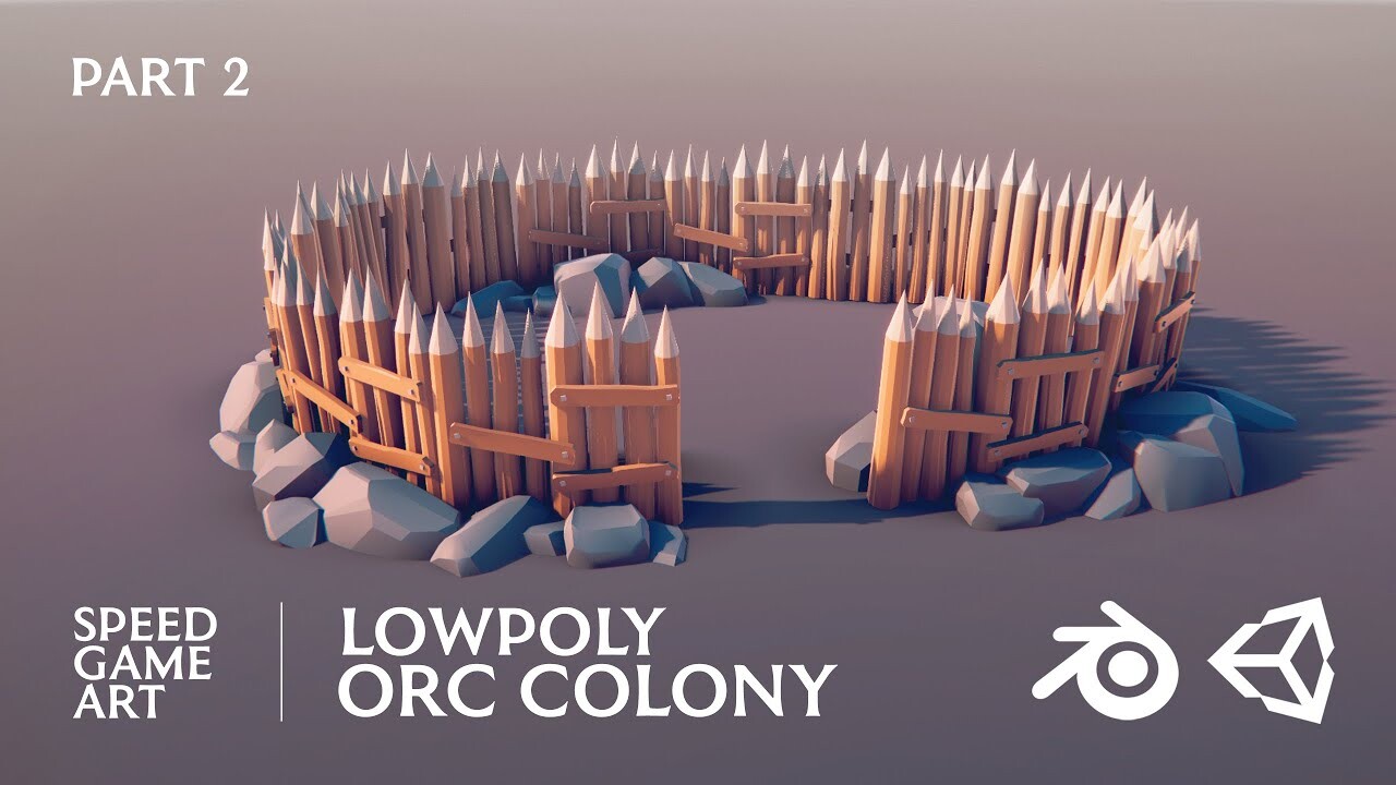 ArtStation - PART 2: LOWPOLY Orc Village in Blender 3d & Unity HDRP