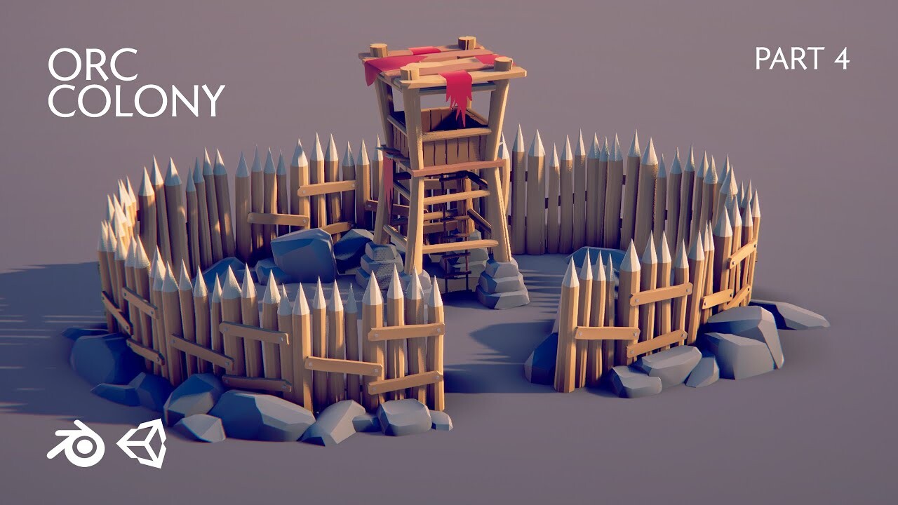 ArtStation - (ORC COLONY #04) 3d LOWPOLY Orc Village in Blender 3d ...