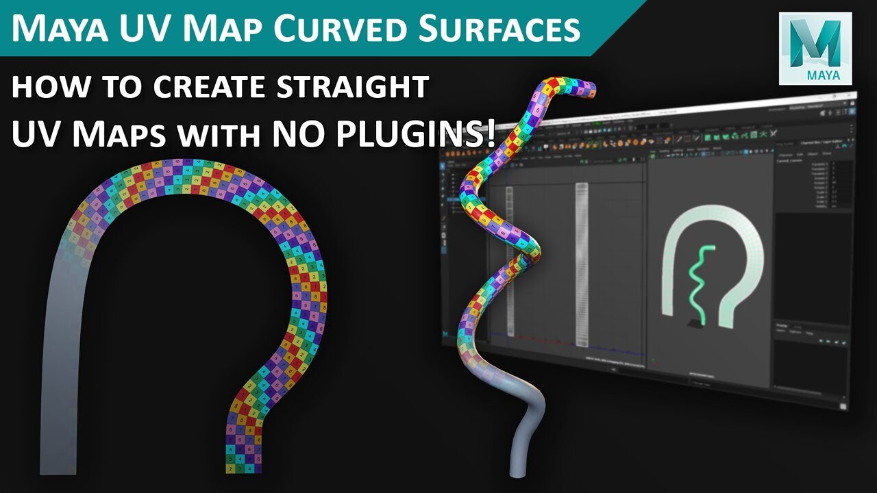 ArtStation - Maya UV Mapping: How to Unwrap Curved Surfaces