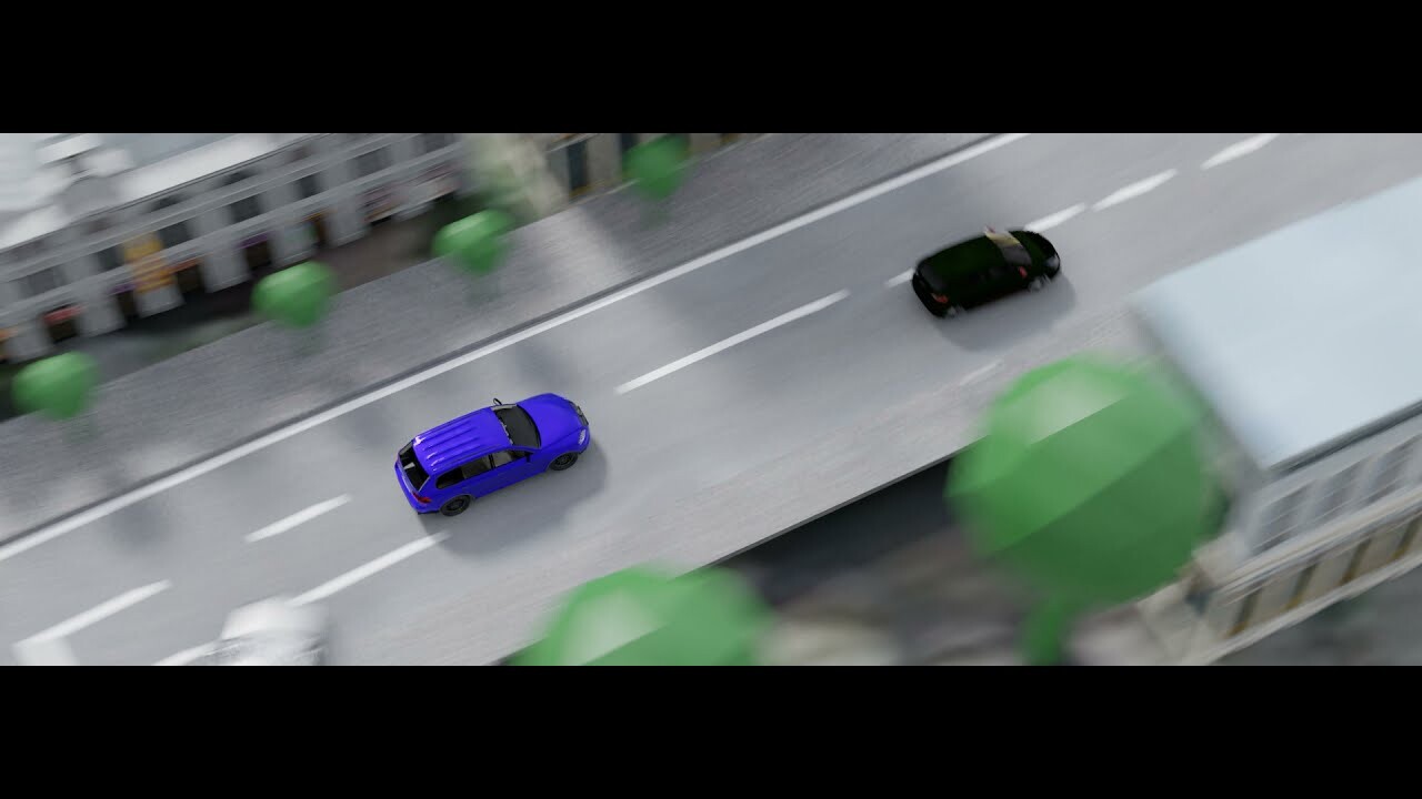 Josef Ebner - SHORTFILM #1 - Car Chase Animation Test Scene
