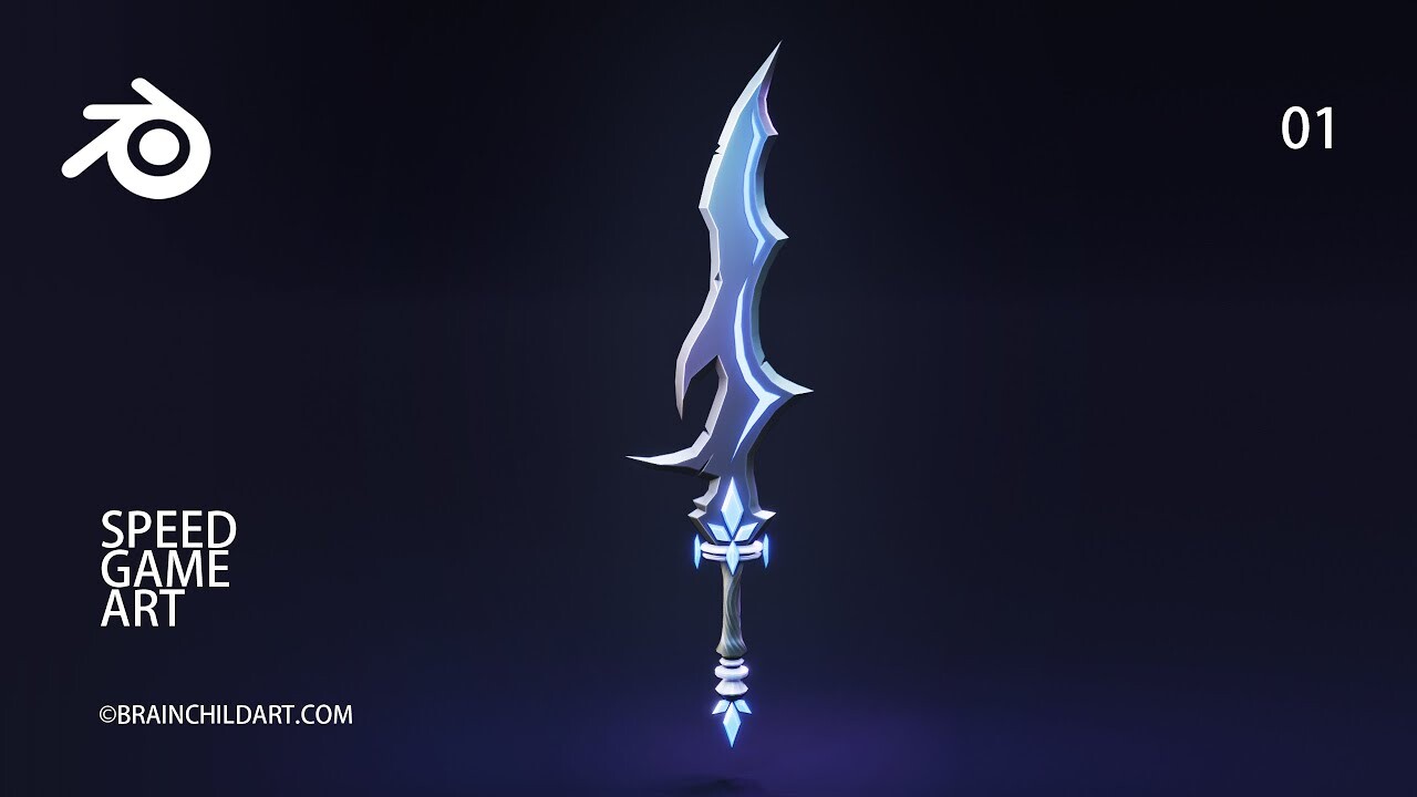 ArtStation - (BRAINCHILDART Armory #21) PART 1: Low Poly Fantasy SWORD ...