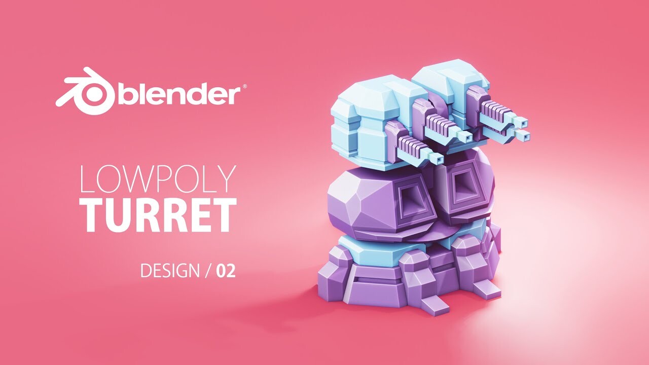 ArtStation - Create Stylised 3D Clean TURRET model in BLENDER | 3d Low ...