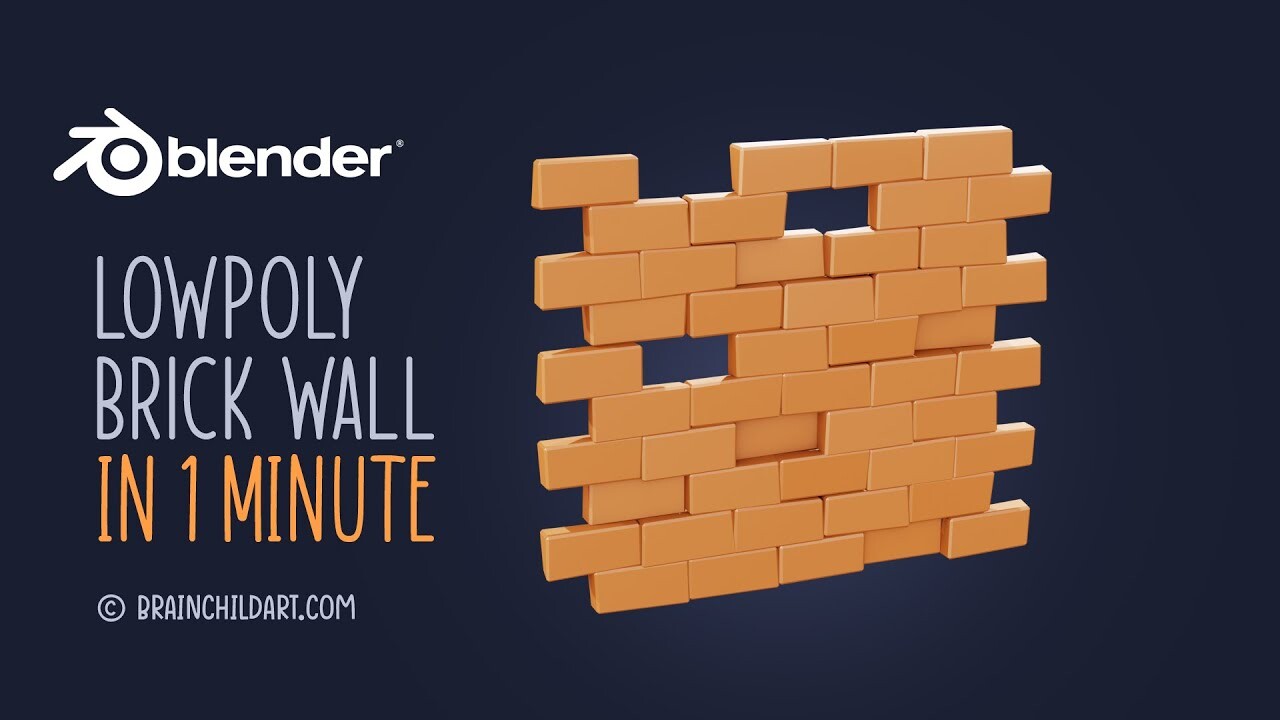 ArtStation - Blender 3d BRICK Wall - Lowpoly Game Art in Blender | 3d ...
