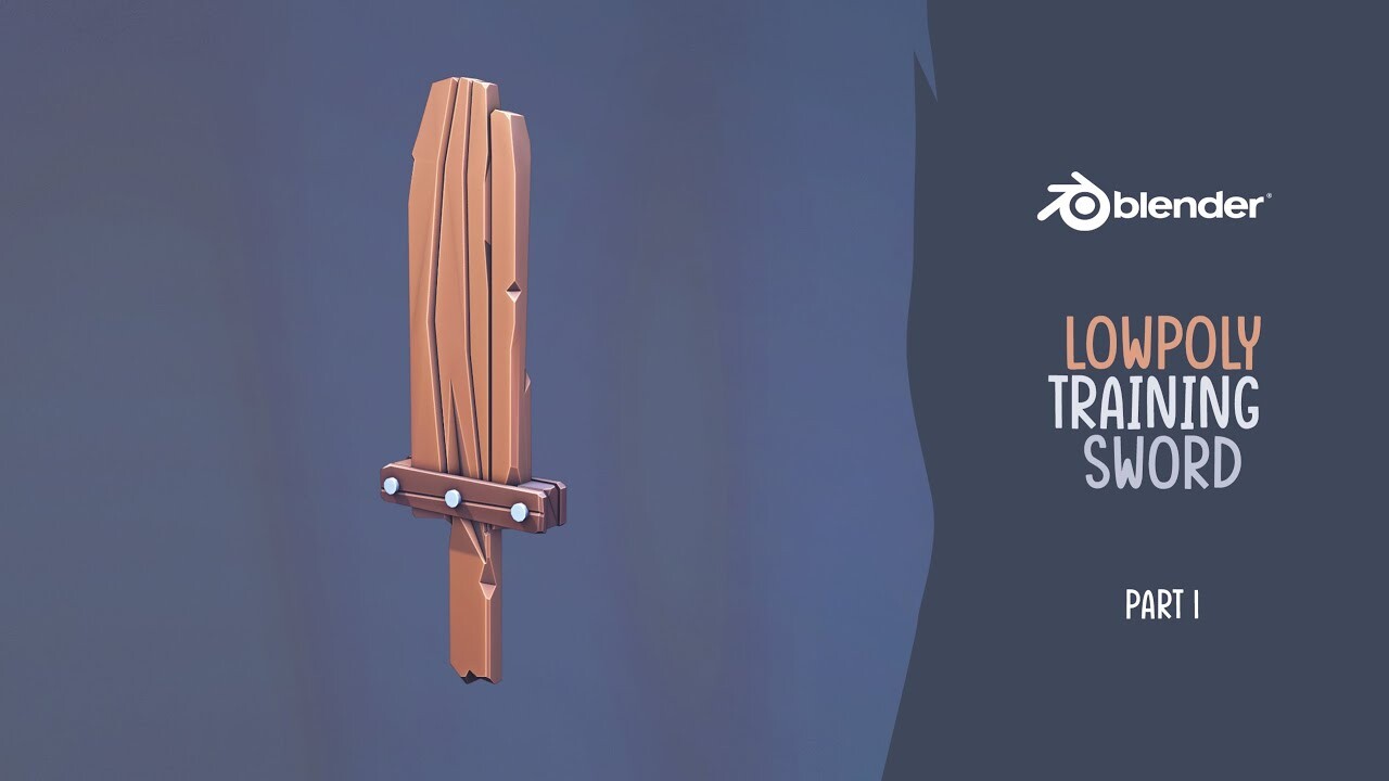 ArtStation - 3D Modeling Process Training Sword (low poly style) in ...