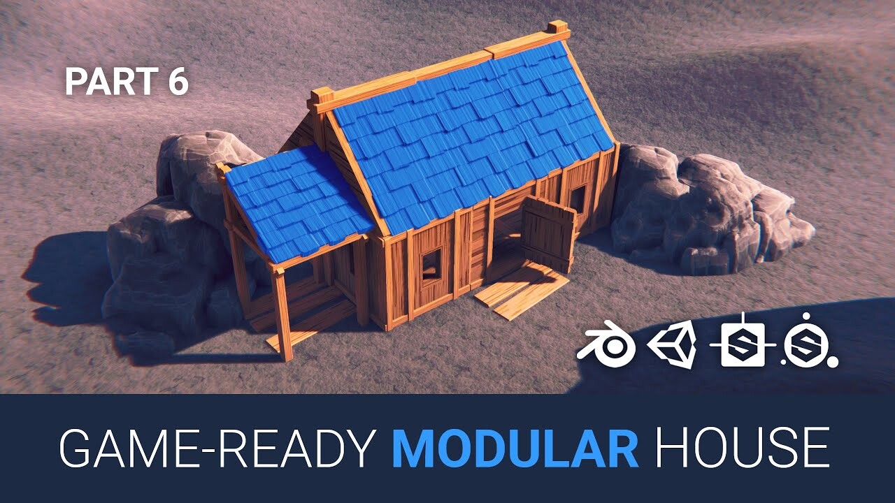 ArtStation - (PART 6) #WIP Game-ready 3D Modular House Blender to ...
