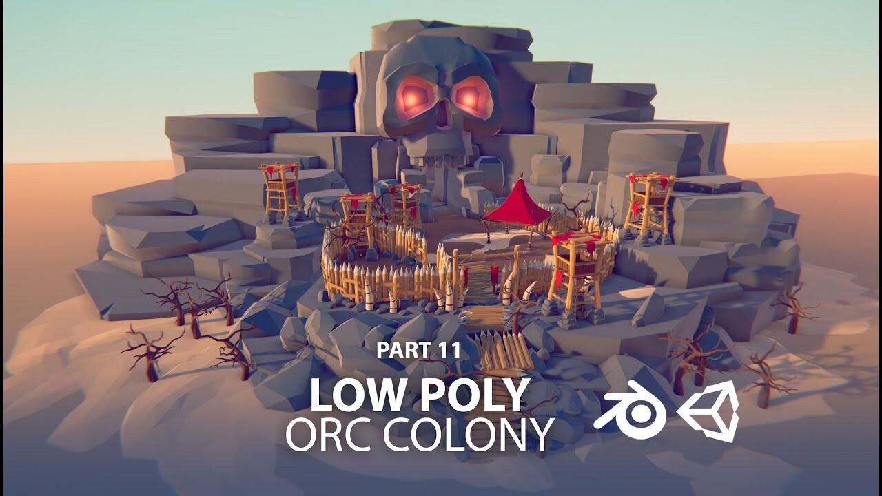 ArtStation - [Unity & Blender] LOWPOLY / Flat Shading - Orc Village ...