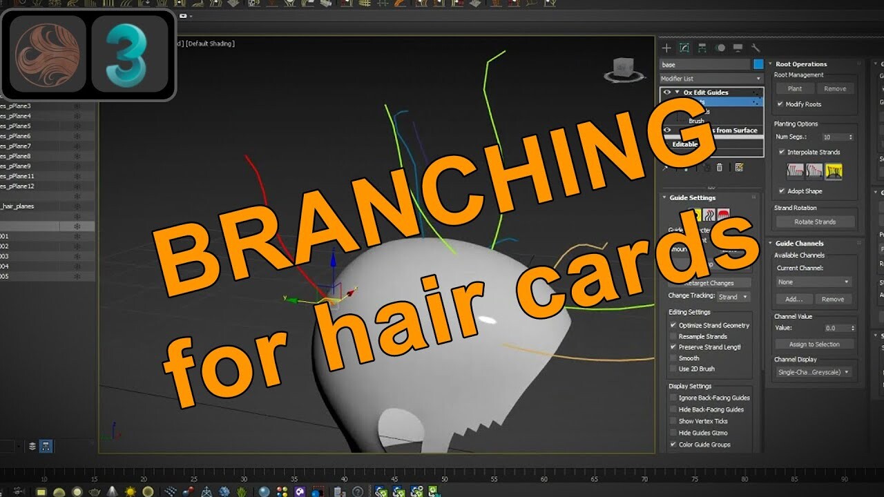 ArtStation - Ornatrix/3ds Max: Branching workflow for realtime hair cards. (RU voice)